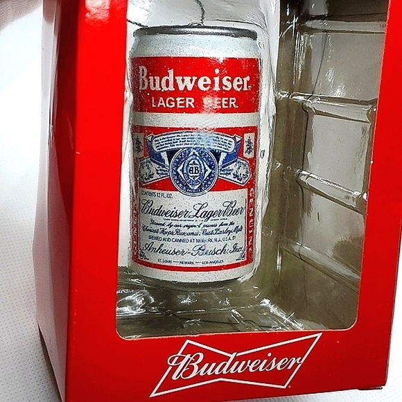 Holiday | Budweiser Lager Beer Can Keepsake Sparkly Holiday Christmas ...
